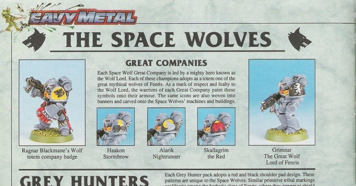 'Eavy Metal from Codex: Space Wolves, 1993. | Пикабу