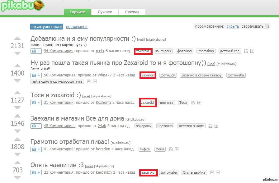 Когда в горячем только zaxaroid | Пикабу